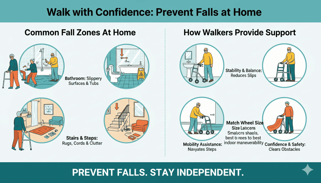 Where Do Seniors Fall Most Often at Home? Bathroom, Bedroom & Walker ...
