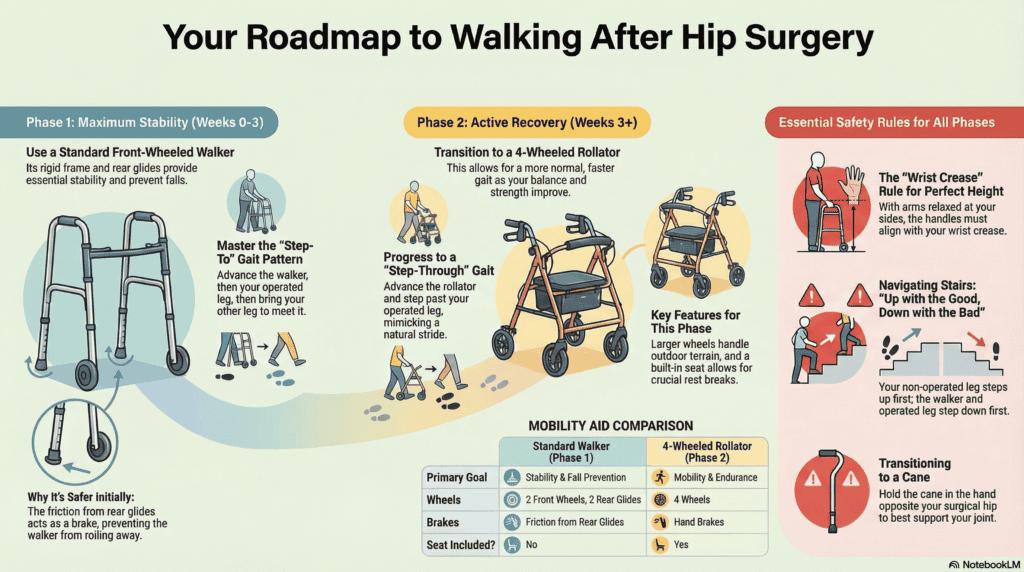 Best Walkers After Hip Surgery (2025): Safest Picks for Recovery